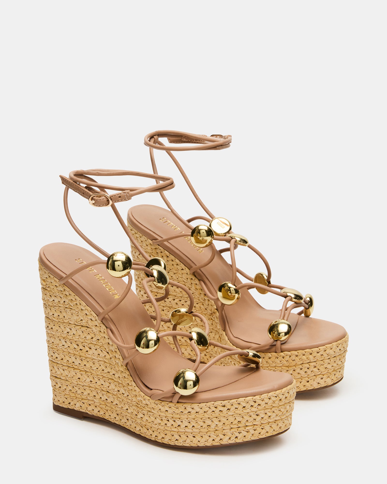 OAKLIE Natural Platform Strappy Wedge Women's Sandal – Steve Madden