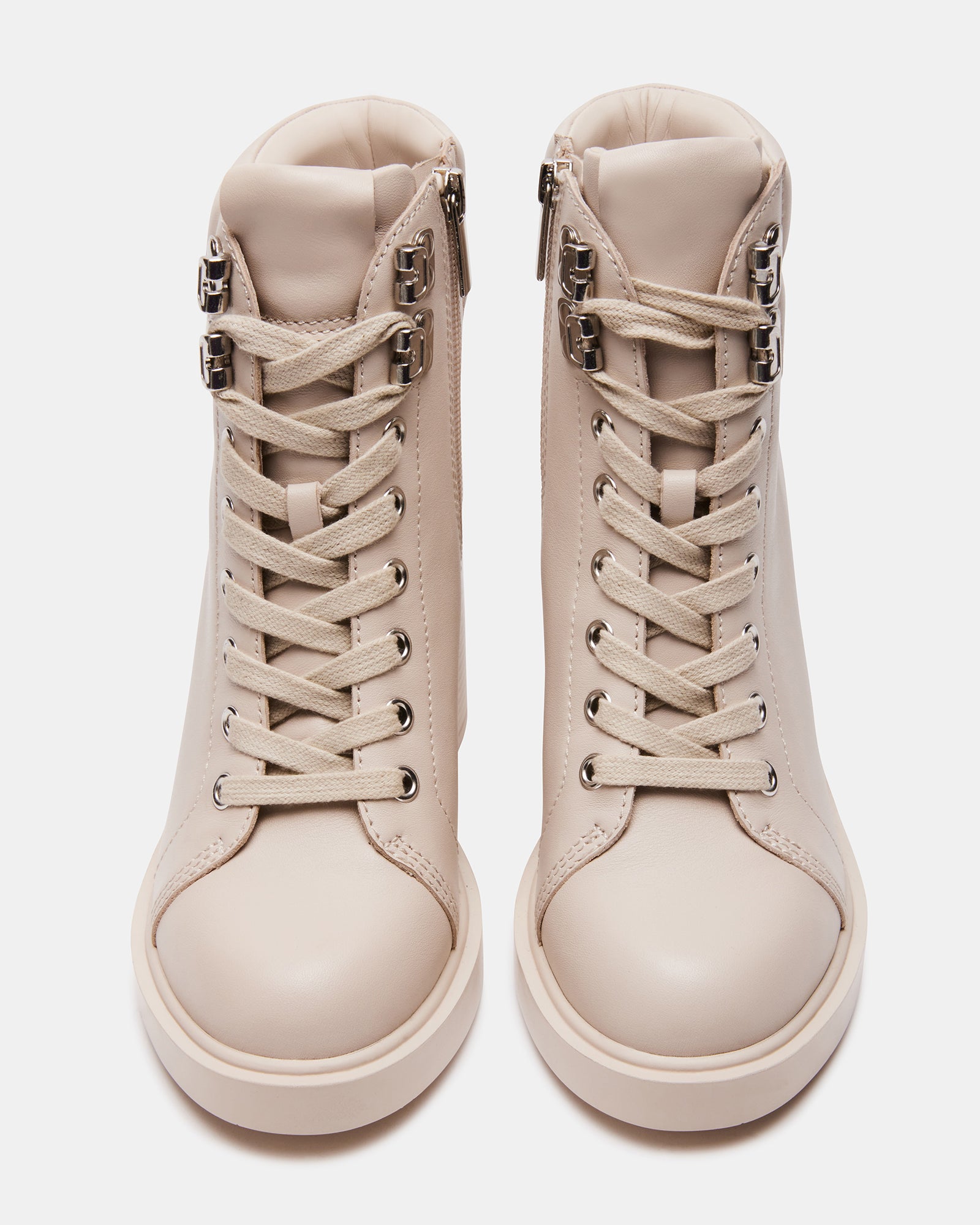 ORION Bone Leather Lace Up Combat Bootie | Women's Booties – Steve Madden