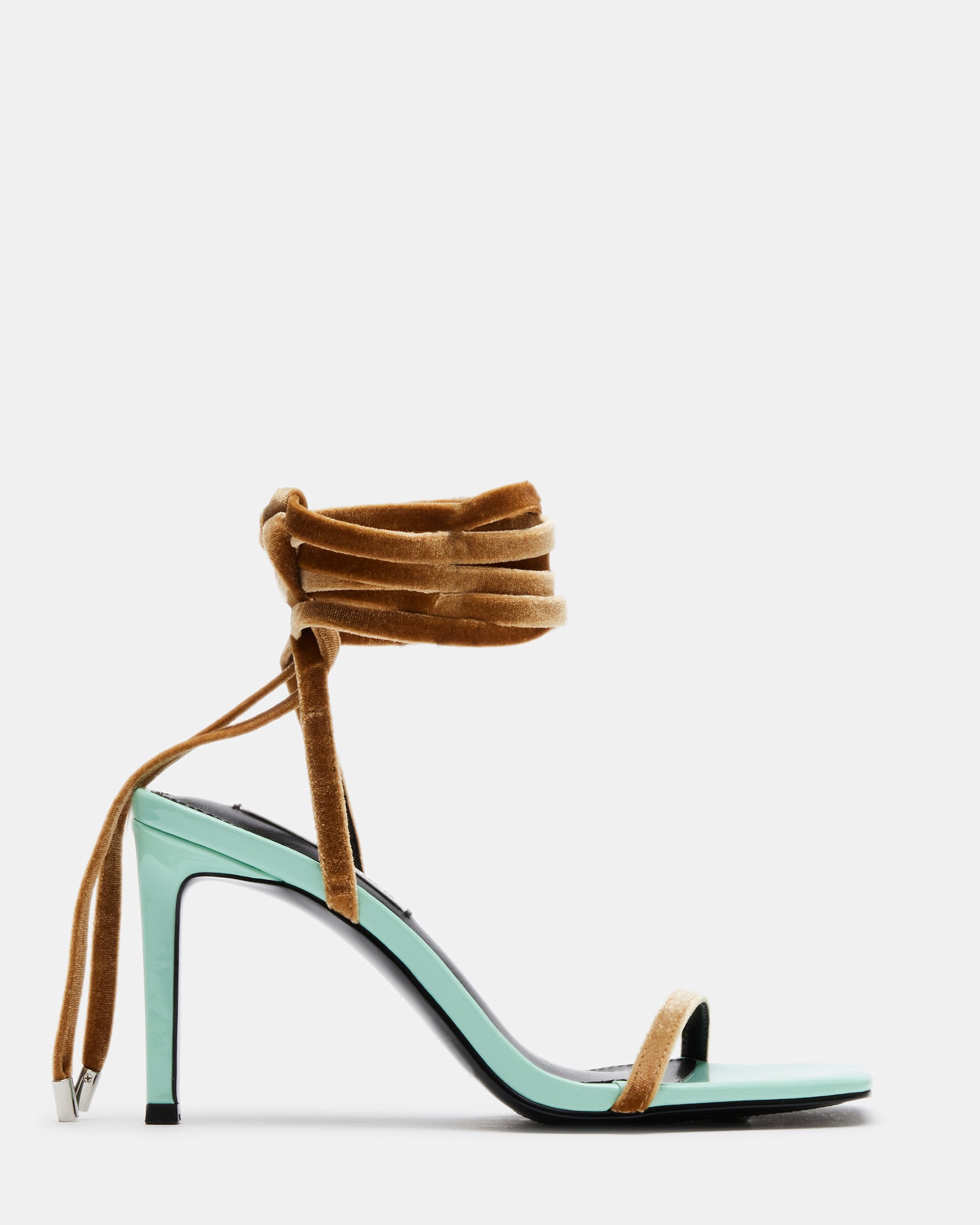 PASSIONATE Multi Velvet Strappy Square Toe Heel | Women's Heels – Steve ...