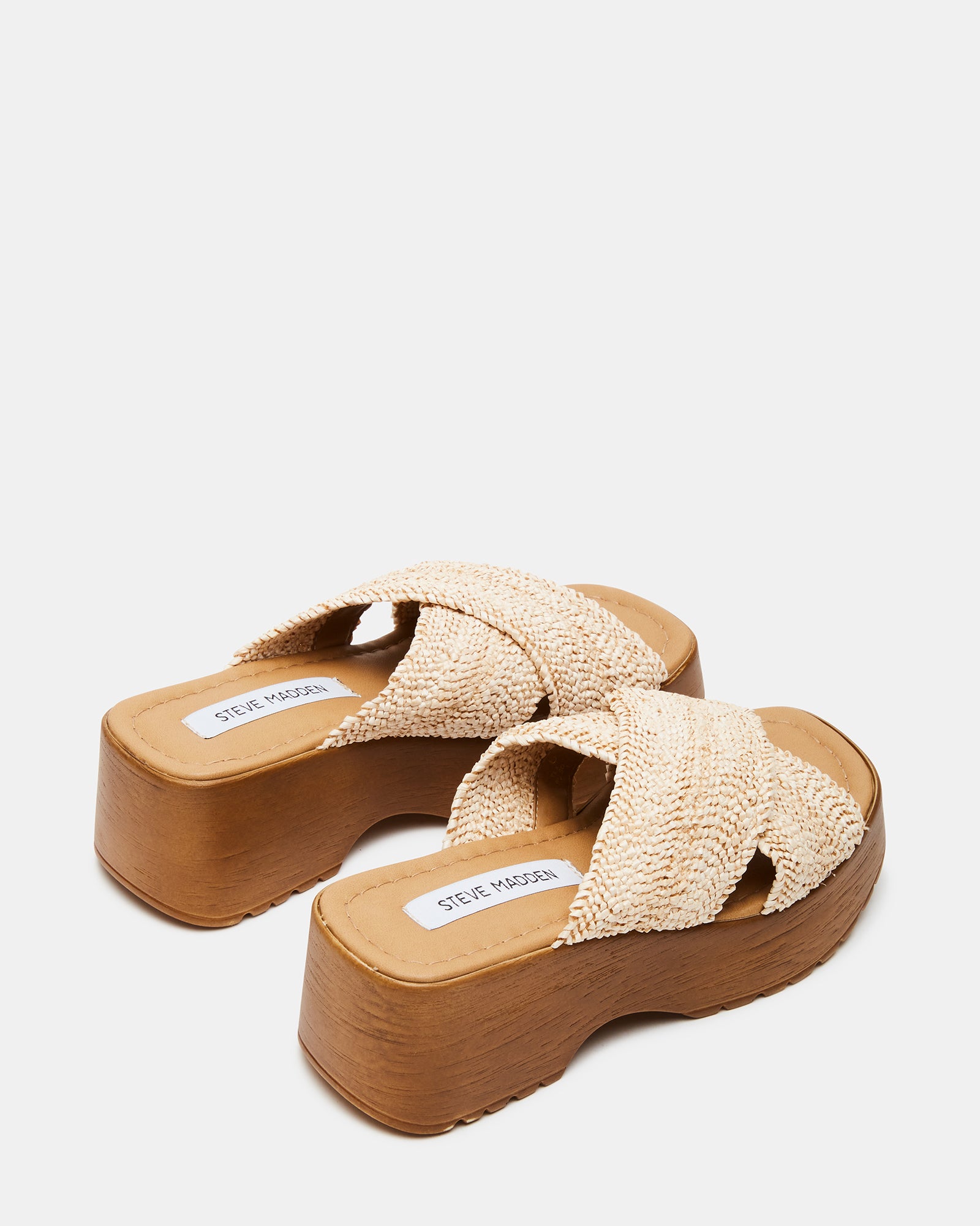 PHOEBE Raffia Platform Slide Sandal | Women's Sandals – Steve Madden