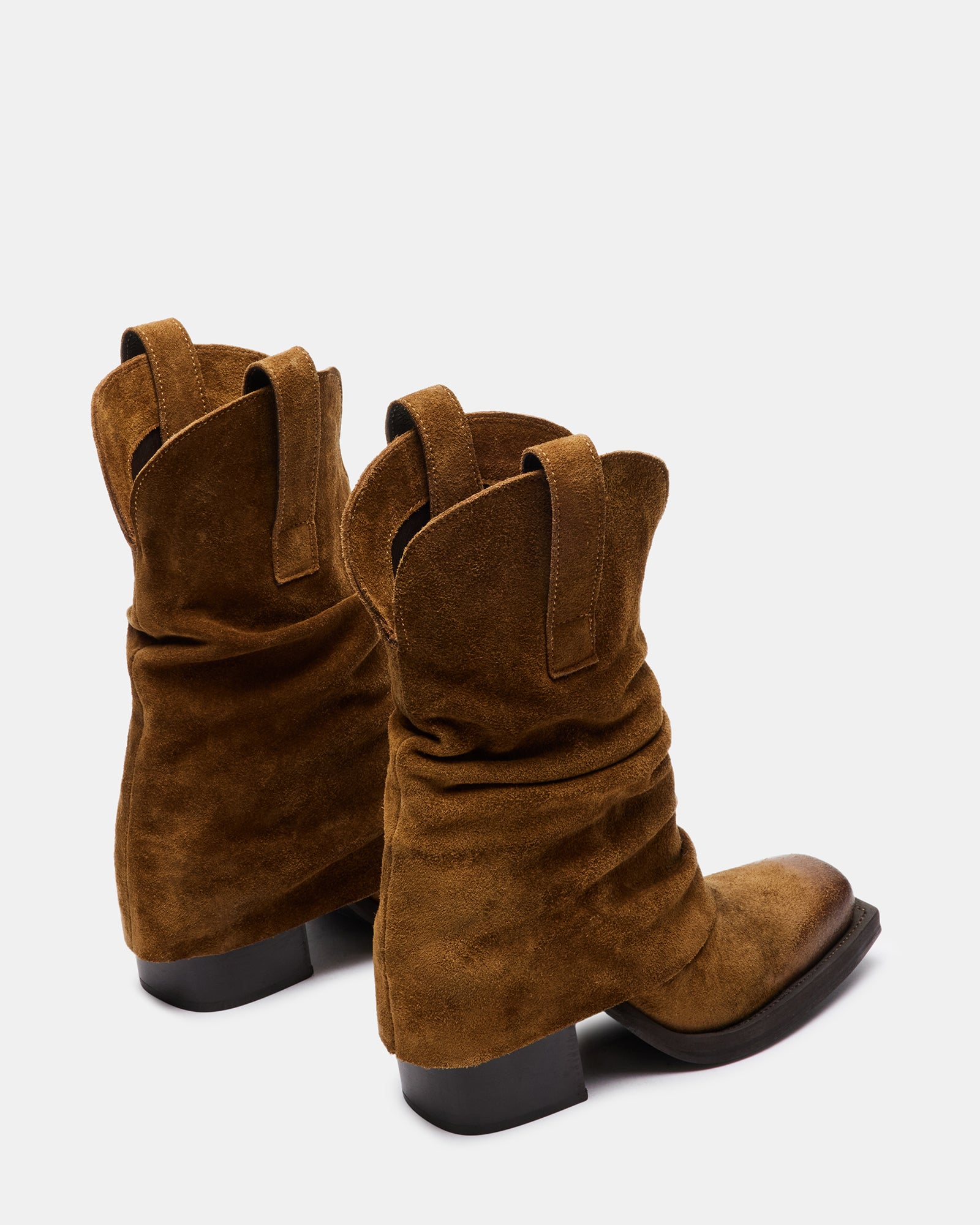 PIA Chestnut Suede Cuffed Boot | Women's Boots – Steve Madden
