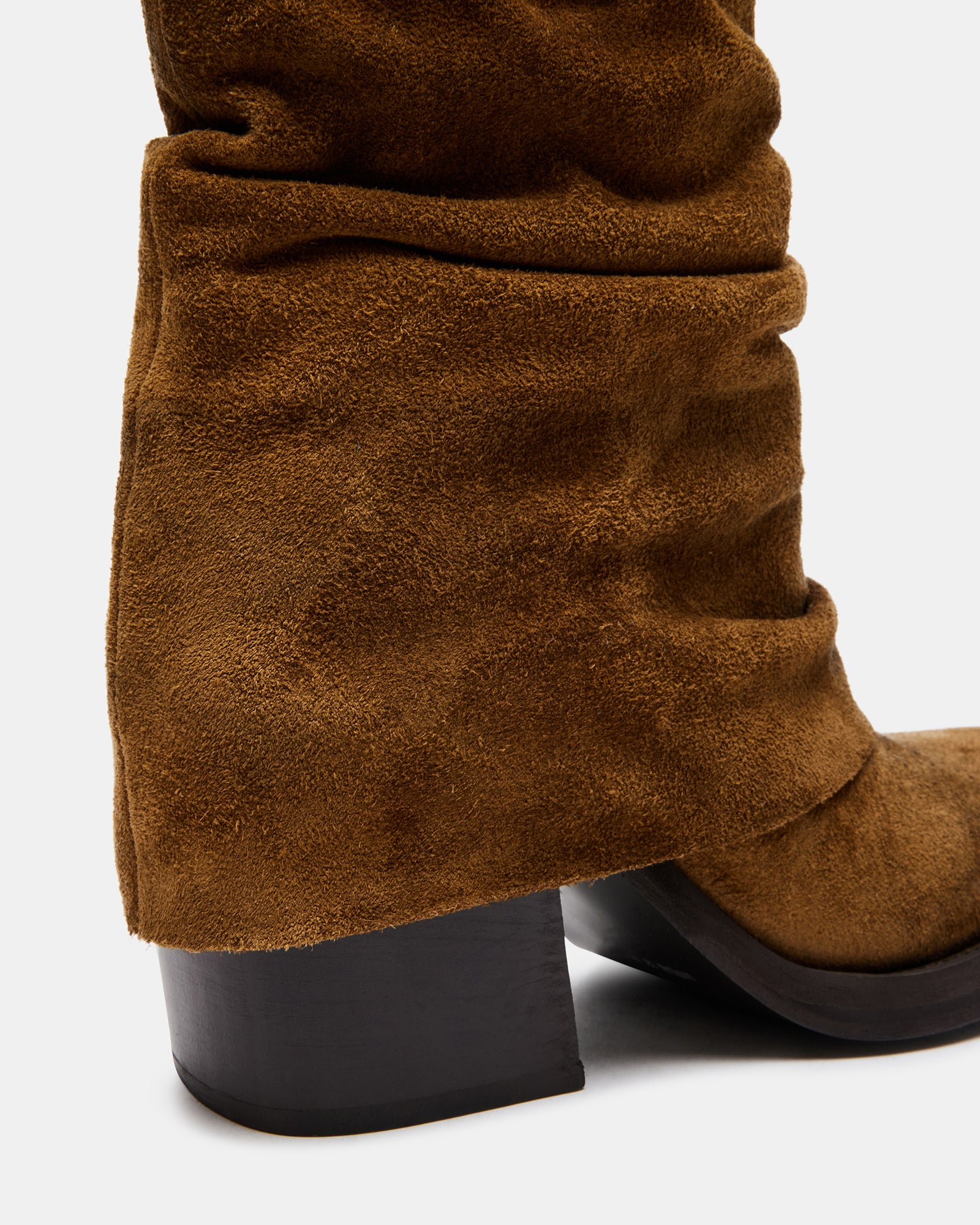 PIA Chestnut Suede Cuffed Boot | Women's Boots – Steve Madden