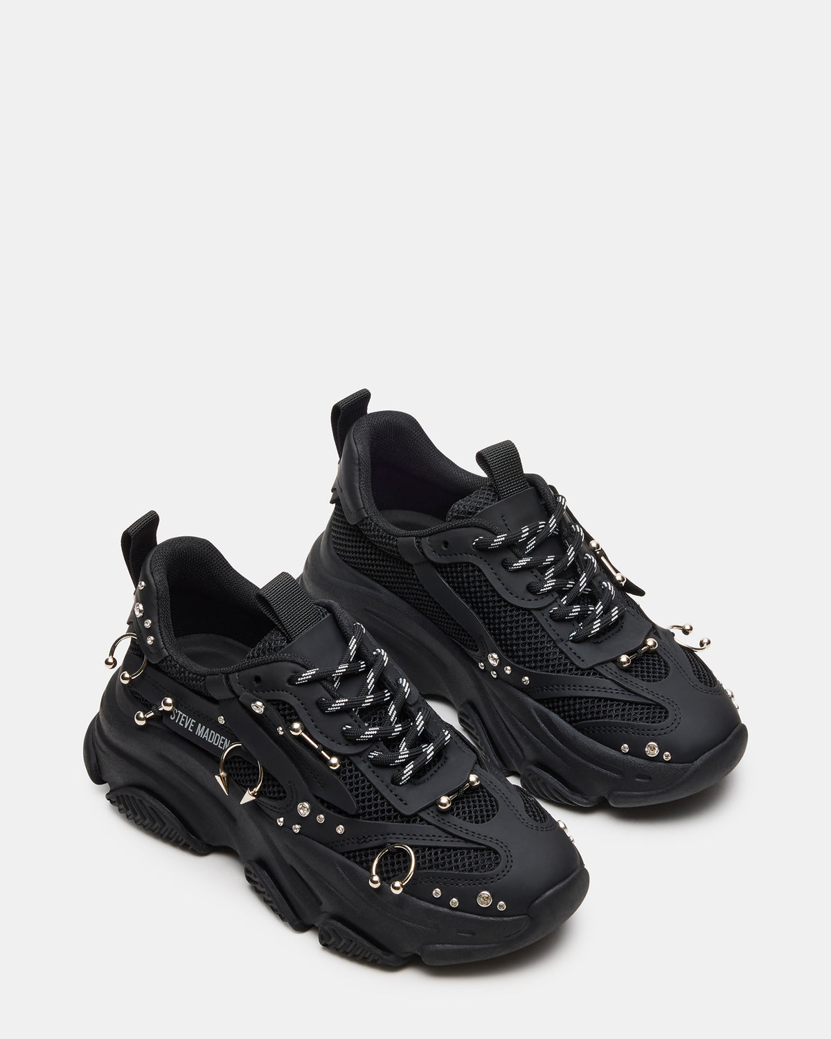 POSSESSION Piercing Black Platform Lace-Up Women's Sneaker – Steve Madden