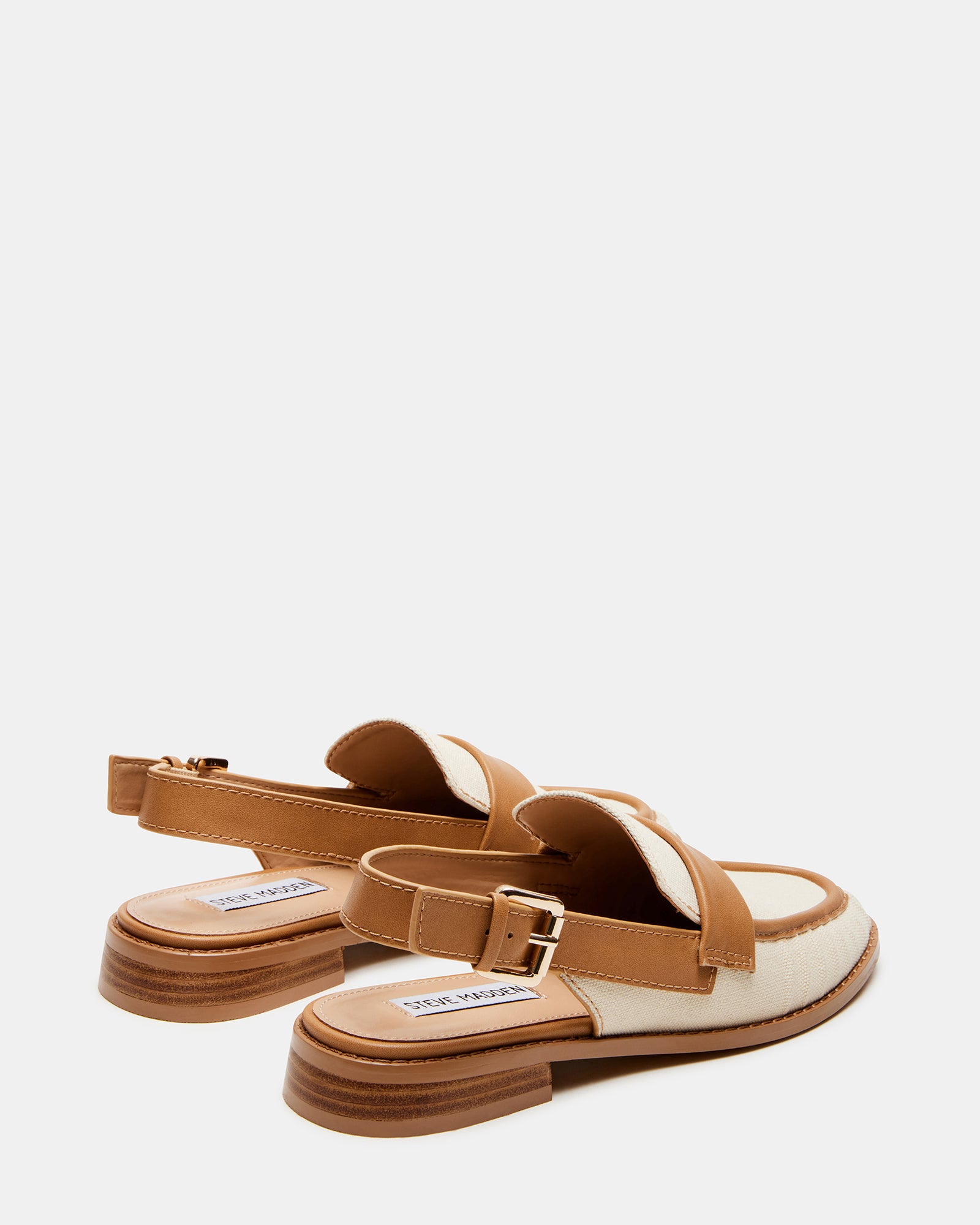 REEVES Natural Linen Slingback Tailored Loafer | Women's Loafers ...