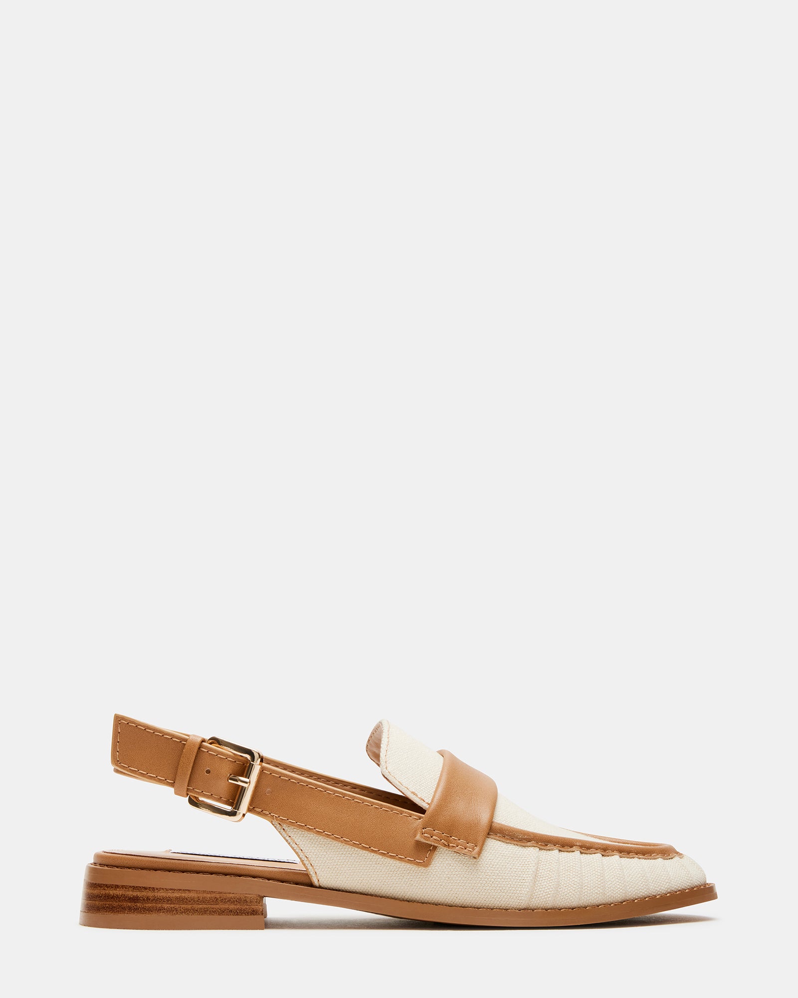 REEVES Natural Linen Slingback Tailored Loafer | Women's Loafers ...