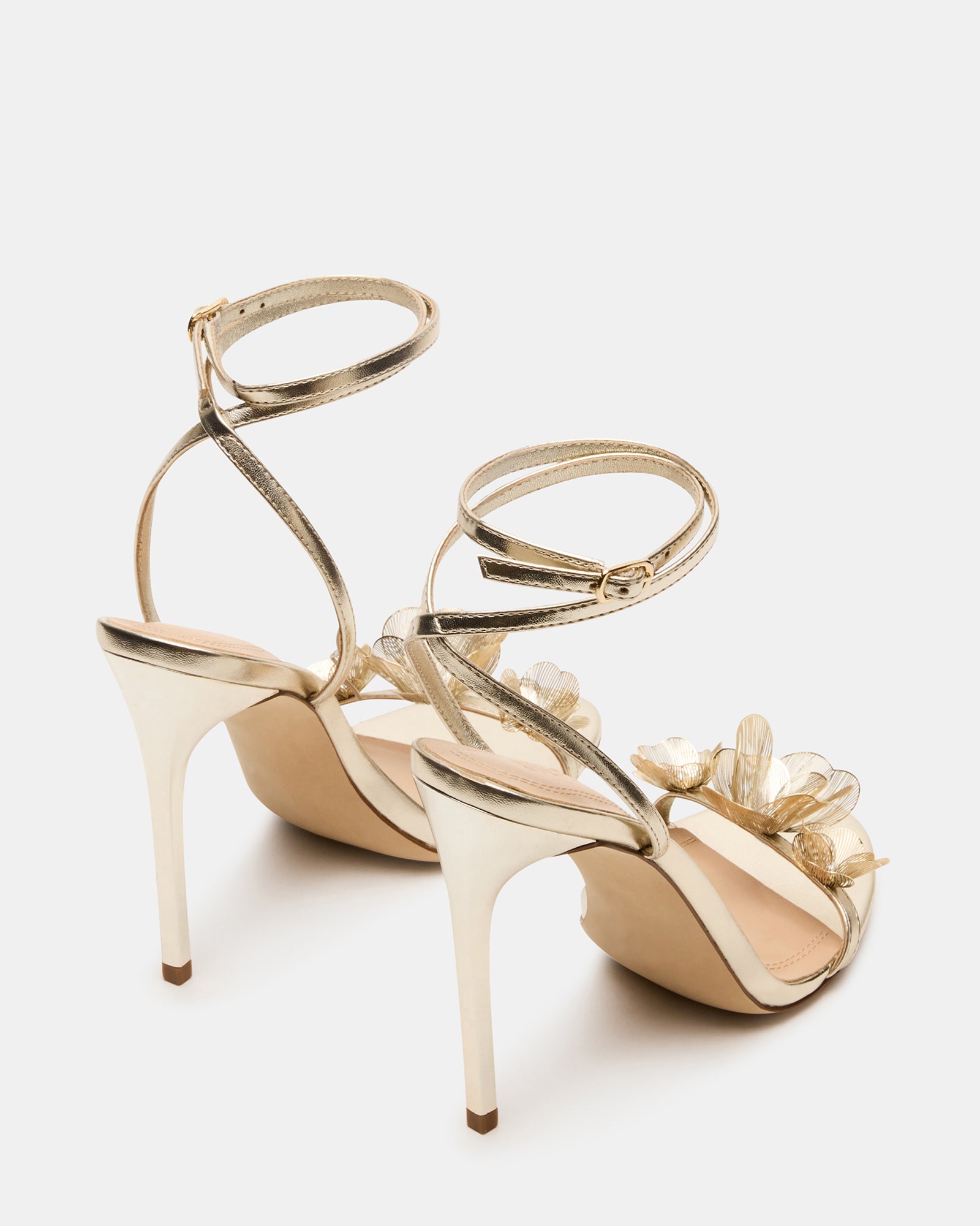 SHEILA Gold Strappy Stiletto Heel | Women's Heels – Steve Madden
