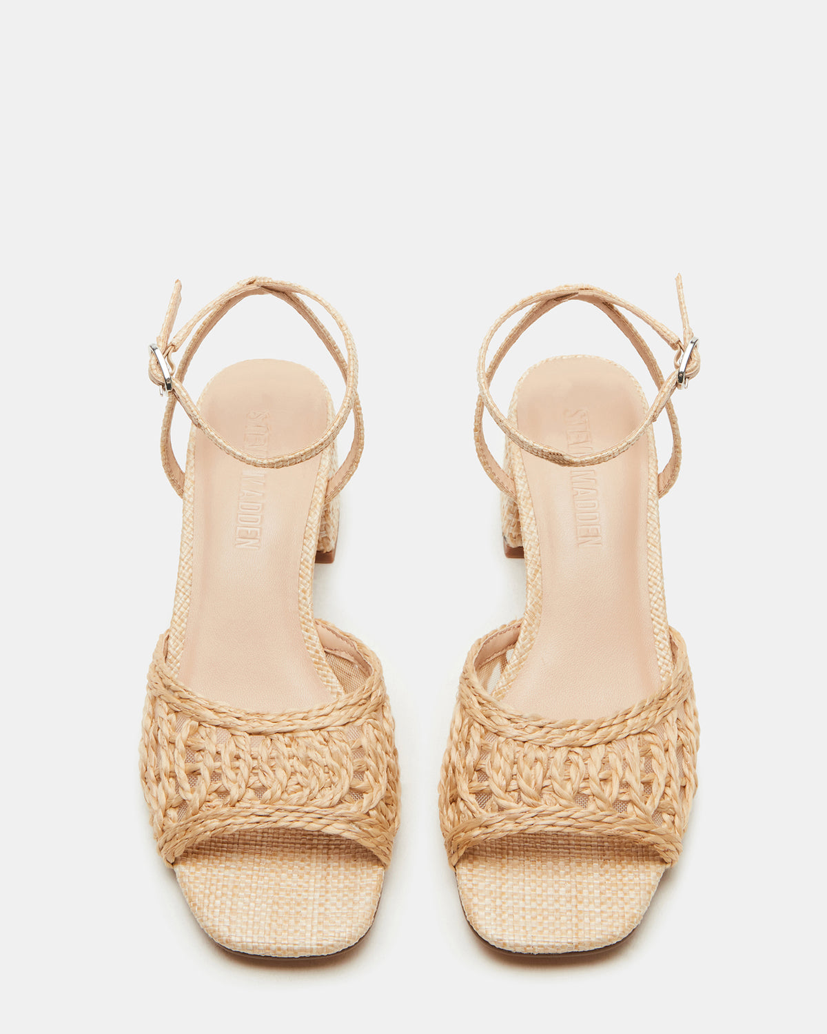 SOLEIL Raffia Square-Toe Woven Women's Sandal – Steve Madden