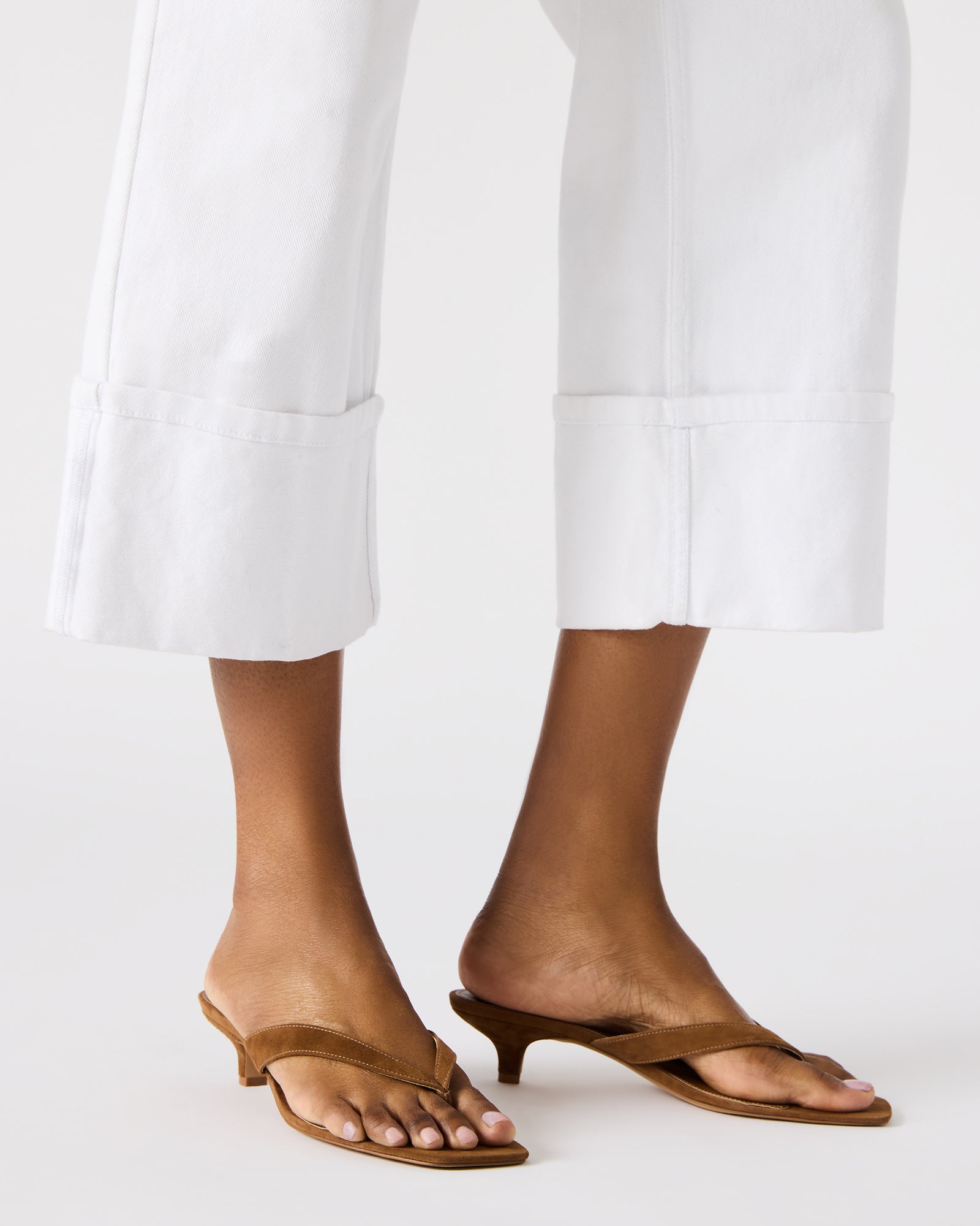 TRACIE Jelly Tan Thong Strap Kitten Heel | Women's Heels – Steve Madden